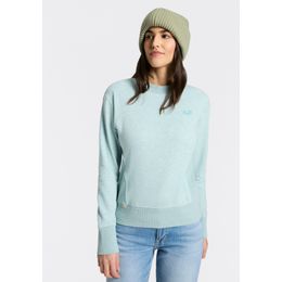 Ragwear Damen Sweatshirt "AZALLEA O", gr&uuml;n, Gr. XXL, unifarben mit Farbeinsatz, Sweatware, Obermaterial: 70% Baumwolle, 30% Polyester, Sweatshirts,