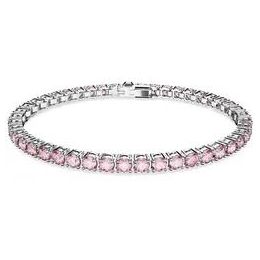 Armkette Swarovski "Schmuck Geschenk Matrix Armband" Gr. XL, rosa (metallfarben, rosa, rosa), Armb&auml;nder, Damen, XL, Metall, Armkette, mit Swarovski Kristall