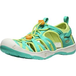 Sandale Keen "MOXIE SANDAL", Jungen, Gr. 34, gold (bright aqua, bright marigold), Synthetik, Schuhe Sandale