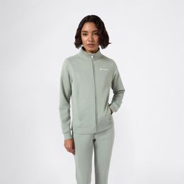 Jogginganzug Champion "Full Zip Sweatsuit", Damen, Gr. XXL (50/52), ecg, ecg, Obermaterial: 55% Baumwolle, 45% Polyester, Sportanz&uuml;ge Jogginganzug, zweiteilig, aus Baumwollmischung, mit durchgehendem Rei&szlig;verschluss