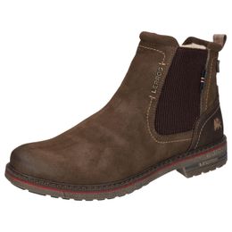 Lerros Herren Chelseaboots, Gr. 45dunkelbraun, Lederimitat, Schuhe, Schlupfstiefel, mit Rei&szlig;verschluss, Winterboots mit Warmfutter