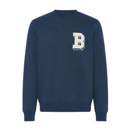 Blend Herren Longpullover "Sweater BHBade", blau, Gr. S, Obermaterial: 60% Baumwolle CO. 40% Polyester PES., Pullover