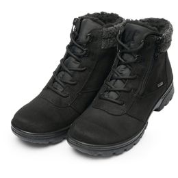 Ara Damen Winterboots "SAAS FEE", Gr. 5, schwarz, Filz, Textil, Veloursleder, Basic, Schuhe, Winterstiefelette, mit praktischem Au&szlig;enrei&szlig;verschuss,