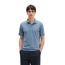 Marc O'Polo Poloshirt MARC O'POLO "aus weicher Bio-Baumwolle", Damen, Gr. L, provincial blau, Obermaterial: 100% Baumwolle, unifarben, regular fit, Shirts