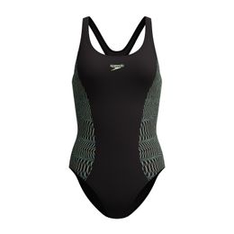 Speedo Damen Badeanzug, 40, N-Gr, schwarz, Obermaterial: 80% Nylon, 20% Elasthan, Badeanz&uuml;ge, Muscleback-Schnitt, chlorbest&auml;ndiges EnduraFlex Material