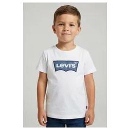 Levi's T-Shirt LEVI'S KIDS "BATWING TEE", M&auml;dchen, Gr. 18M (86), wei&szlig; (hellwei&szlig;), Single Jersey, Obermaterial: 60% Baumwolle, 40% Polyester, bedruckt, Basic schmal h&uuml;ftlang, Rundhals, gerader Abschluss, Shirts T-Shirt, Baby UNISEX