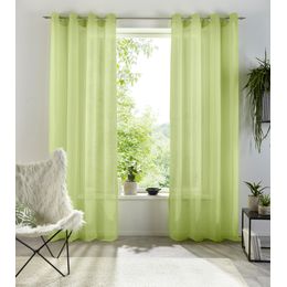 Gardine OTTO HOME "XANA" Gr. 4, gr&uuml;n, B:145cm H:245cm, Voile, Polyester, Gardinen, Gardine, Bestseller, einfarbig, 1 bzw. 2er Set, pflegeleicht, Bestseller