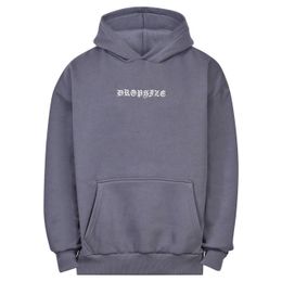Kapuzenpullover DROPSIZE "Dropsize HEAVY OVERSIZE HEAVEN HOODIE", Herren, Gr. S, grau, 70% Baumwolle, 30% Polyester, mehrfarbig, oversize, ohne Ausschnitt, Pullover Kapuzenpullover