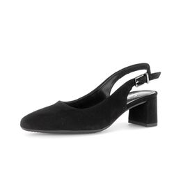 Slingpumps Gabor "Slingpumps", Damen, Gr. 38,5, schwarz, Schuhe Slingpumps