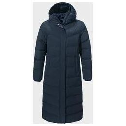Sch&ouml;ffel Parka SCH&Ouml;FFEL "Urban Down Coat Style Vindave WMS", Damen, Gr. 46, blau (8820, blau), Oberstoff: 100% Polyester; (Membran: Thermoplastisches Polyurethan); Futter: 100% Polyester; ENTH&Auml;LT NICHTTEXTILE TEILE TIERISCHEN URSPRUNGS; F&uuml;llung: 80% Daune, 20% Federn, regular fit, hoch geschlossener Ausschnitt, Jacken Parka