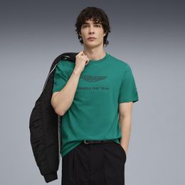 Puma Herren T-Shirt "Puma x ASTON MARTIN ARAMCO F1 TEAM Essentials T-Shirt Herren", gr&uuml;n, Gr. M, clean, Obermaterial: 100% Baumwolle. Rippe: 30%