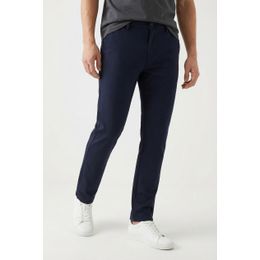 Blend Herren Chinos "BHLangford pants", blau, Gr. 33, unifarben, Web, Obermaterial: 64% Viskose, 31% Polyester, 5% Elasthan, Hosen, Regular Fit, mit