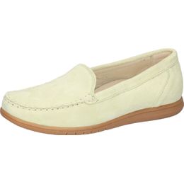 Waldl&auml;ufer Mokassin WALDL&Auml;UFER "H-WANDA", Damen, Gr. 7,5 (41), limette, Veloursleder, unifarben, Schuhe Mokassin, Slipper, Schlupfschuh, Halbschuh in Komfortweite H (= sehr weit)