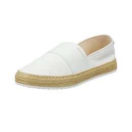 Espadrille Gant "RAFFIAVILLE", Damen, Gr. 40, sanftes wei&szlig;, Textil, Schuhe Espadrille, Slipper, Sommerschuh, Loafer zum Schlupfen