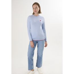 FELIX HARDY Damen Rundhalspullover "Strickpullover mit Rundhalsausschnitt"blau, Gr. L, 100% Baumwolle, Pullover