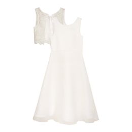DANAMADE M&auml;dchen Partykleid "DANAMADE Dresses DOTTILIE", wei&szlig;, Gr. 134, Obermaterial: 100% Polyester. Futter: 100% Polyester, Kleider