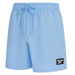 Badeshorts Reebok "Ace", Herren, Gr. XL, N-Gr, peri blau, Microfaser, Obermaterial: 100% Polyester, Badehosen Badeshorts, mit kleinen Seitenschlitzen, Eingriff-Taschen seitlich