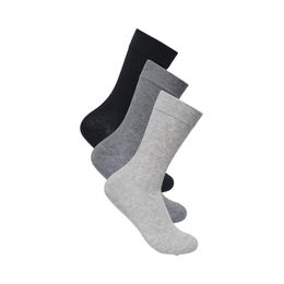 Only & Sons Freizeitsocken ONLY & SONS "ONSBASIC COTTON SOCK 3 PACK NOOS", Herren, Gr. 39/42, schwarz pack:dunkelgrau melange, light grau melange, Baumwollmischung, meliert, Socken, Baumwollmischung