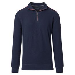 Sweatshirt Casamoda "Casamoda Sweattroyer uni", Herren, Gr. XXL, blau (dunkelblau), 95% Baumwolle, 5% Elasthan, Sweatshirts Sweatshirt