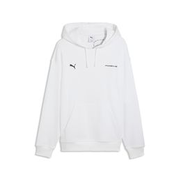 Hoodie Puma "Puma x PORSCHE LEGACY Sau Hoodie Herren", Herren, Gr. XL, wei&szlig;, Obermaterial: 67% Baumwolle, 33% Polyester. Kapuzenfutter: 100% Baumwolle. Rippe: 3% Elasthan, 97% Baumwolle, normal, Sweatshirts Hoodie