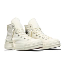 Sneaker Converse "CHUCK TAYLOR ALL STAR LIFT PLATFOR", Damen, Gr. 36, egret, egret, schwarz, Textil, Schuhe Sneaker
