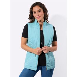 Casual Looks Damen Steppweste, blau, Gr. 42, unifarben, 100% Polyester, Wattierung:100% Polyester, Westen