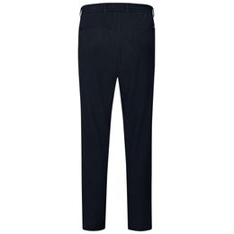 Bugatti Herren Bundfaltenhose, blau, Gr. 38, unifarben, 67% Polyester, 29% Viskose, 4% Elasthan, Hosen, mit Stretchfunktion