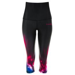 WINSHAPE Damen Leggings "HWL202-Cosmic", schwarz, Gr. M, 80% Polyester, 20% Elasthan, Hosen, Core-Stability-Bund mit Bauch-Weg-Effekt
