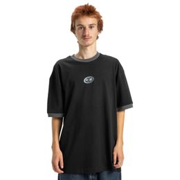 Rundhalsshirt DC Shoes "The Score", Herren, Gr. S, schwarz, Obermaterial: 100% Walkfrottier;, Shirts Rundhalsshirt