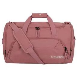 Reisetasche Travelite "KICK OFF, verschiedene Gr&ouml;&szlig;en und Farben", Gr. B/H/T: 50cm x 29cm x 30cm, rosa (rose), Polyester, unifarben, Taschen Reisetasche, Reisegep&auml;ck Sporttasche Freizeittasche mit Aufsteckfunktion