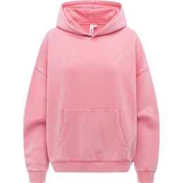 Sweatshirt Ragwear "Germma PP", Damen, Gr. L (40), pink, Sweatware, Material: 100% Baumwolle, oversize h&uuml;ftbedeckend, Rundhals, Fledermaus&auml;rmel Rippb&uuml;ndchen, Sweatshirts Sweatshirt, Oversize Kapuzen-Pullover