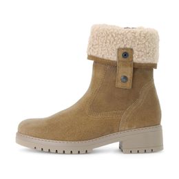 Gabor Damen Winterboots "GENUA", Gr. 38, braun, Textil, Veloursleder, Schuhe, Blockabsatz, Winterstiefelette, mit Rei&szlig;verschluss, G-Weite