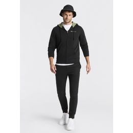 Jogginganzug Champion "Terry Hooded Full Zip Sweatshirt", Damen, Gr. XXL, nbk, nbk, olvn, Obermaterial: 55% Baumwolle, 45% Polyester, Sportanz&uuml;ge Jogginganzug, mit Kapuze, mit durchgehendem Rei&szlig;verschluss