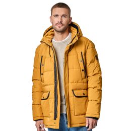 Steppjacke Casamoda "Casamoda Steppjacke mit Kapuze uni", Herren, Gr. L, gelb, 100% Polyester, Jacken Steppjacke