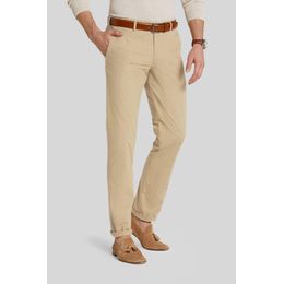 Chinos MEYER "Bonn", Herren, Gr. 50, Normalgr&ouml;&szlig;en, senf, 98% Baumwolle, 2% Elasthan, unifarben, regular fit lang, Hosen, Gewebtes Karo-Muster