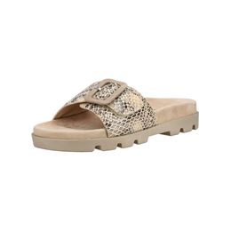 Pantolette Rohde "Rohde Pantoletten Veloursleder", Damen, Gr. 37, beige, Veloursleder, Schuhe Pantolette