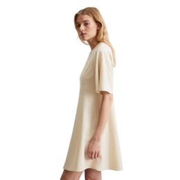 Marc O'Polo MARC O'POLO Damen Midikleid "aus TENCEL Lyocell-Leinen-Mix"beige, Gr. 42, unifarben, Obermaterial: 90% Lyocell, 10% Leinen, Kleider