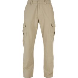 Cargohose Urban Classics "Urban Classics Herren Straight Leg Cargo Pants", Herren, Gr. 30, Normalgr&ouml;&szlig;en, sand, 100% Baumwolle, unifarben, loose fit, Hosen Cargohose