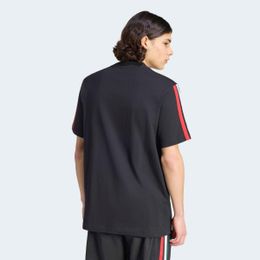 Herren T-Shirt "ESSENTIALS DREI STREIFEN, SINGLE JERSEY", schwarz, Gr. M, adidas Sportswear, Obermaterial: 100% Baumwolle, Shirts