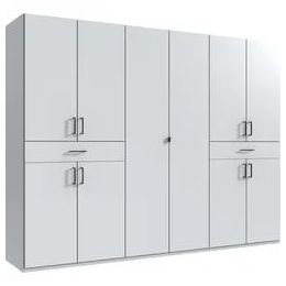 Dreht&uuml;renschrank wimex "Tibet Kleiderschrank mit sehr viel Stauraum, gro&szlig;e Farbauswahl", wei&szlig;, B:270cm H:208cm T:58cm, Holzwerkstoff, Schr&auml;nke, Dreht&uuml;renschrank, mit jeweils 2 Schubladen auf bequemer Zugriffsh&ouml;he, in 3 Breiten