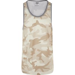 Tanktop Urban Classics "Urban Classics Herren Camo Mesh Tanktop", Herren, Gr. L, simplesandcamo, 100% Polyester, loose fit, Tops Tanktop