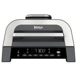 Tischgrill Ninja "DG551EU", schwarz (schwarz, edelstahl), B:28,2cm H:40cm T:42cm, Kontaktgrill_Standgrill_Tischgrill_Teppanyakigrill, 6-in-1 MAX Grill und Hei&szlig;luftfritteuse