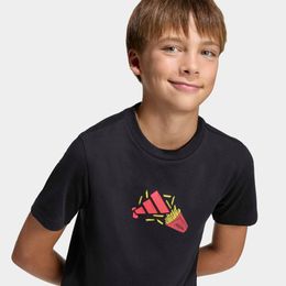 adidas Sportswear Funktionsshirt Jungen Gr&ouml;&szlig;e 164 gelb / himbeer / schwarz