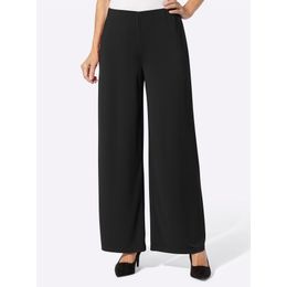Jerseyhose Lady, Damen, Gr. 52, Normalgr&ouml;&szlig;en, schwarz, 95% Polyester, 5% Elasthan, unifarben, lang, Hosen Jerseyhose