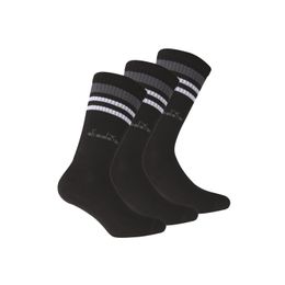 Kurzsocken Diadora "Socken 3er Pack", Herren, Gr. 39-42, schwarz, Obermaterial: 80% Baumwolle CO. 18% Polyester PES. 2% Elasthan EL., Socken