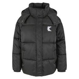 Winterjacke Karl Kani "Karl Kani Karl Kani OG OS Puffer Jacket", Damen, Gr. L, schwarz, 100% Polyester, mehrfarbig, normal, ohne Ausschnitt, Jacken Winterjacke