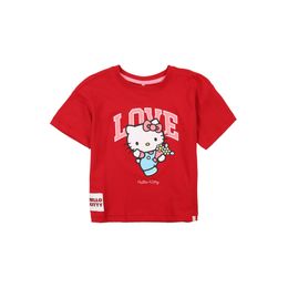 Only Mini T-Shirt 'KMGKITTY' M&auml;dchen Gr&ouml;&szlig;e 122 rosa / rot / schwarz / wei&szlig;
