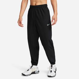 Sporthose Nike "M NK DF FORM PANT TPR", Herren, Gr. M, N-Gr, schwarz, schwarz, reflective silv, Obermaterial: 100% Polyester, Hosen Sporthose, mit Seitentaschen, schwei&szlig;ableitend