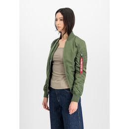 Bomberjacke Alpha Industries "MA-1 TT Light W", Damen, Gr. XS, gr&uuml;n (sage, gr&uuml;n), Obermaterial: 100% Nylon, Futter: 100% Nylon, Jacken Bomberjacke