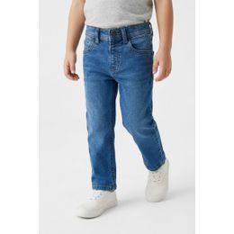Straight-Jeans name it "NMMRYAN STRAIGHT JEANS 1061-DT TB", Jungen, Gr. 122, N-Gr, medium blau denim, Denim/Jeans, Obermaterial: 78% Baumwolle, 21% Polyester, 1% Elasthan, unifarben, straight fit normal, Jeans Straight-Jeans